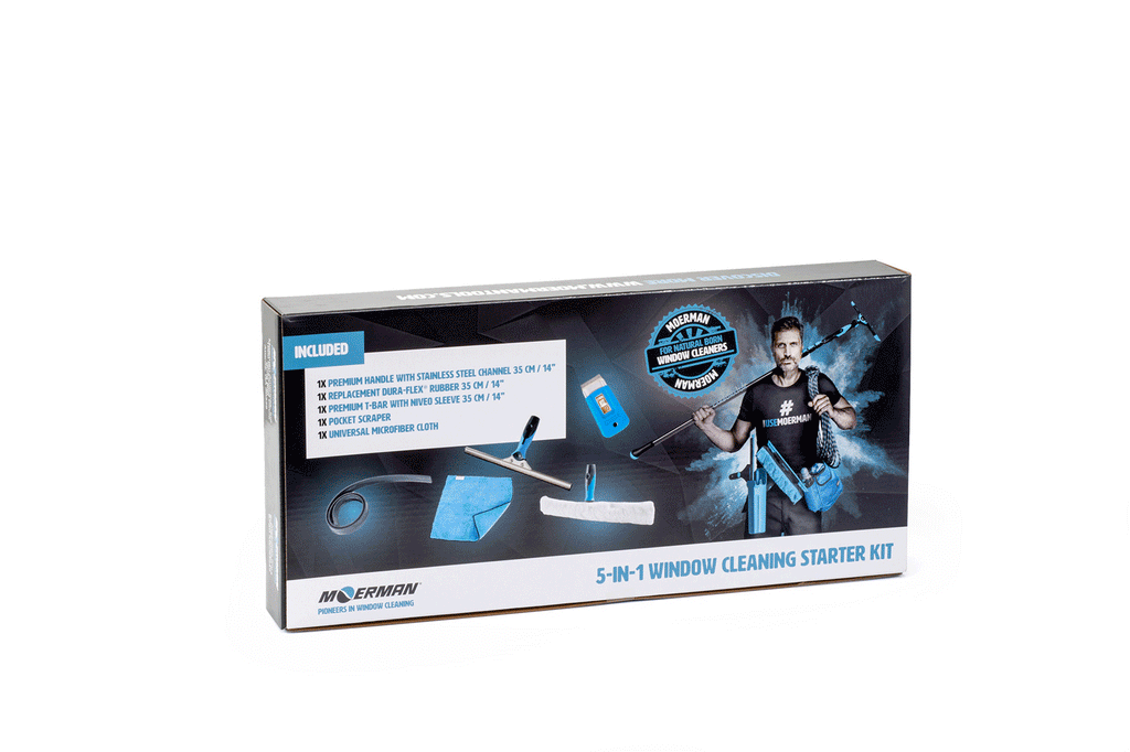 Moerman Kit 5 en 1 – Kit nettoyage vitres professionnel complet